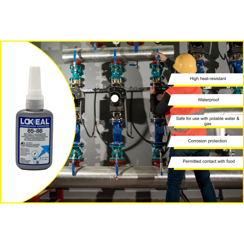 Loxeal 85-86 Vītņu blīvējoša līme augstām temperatūrām